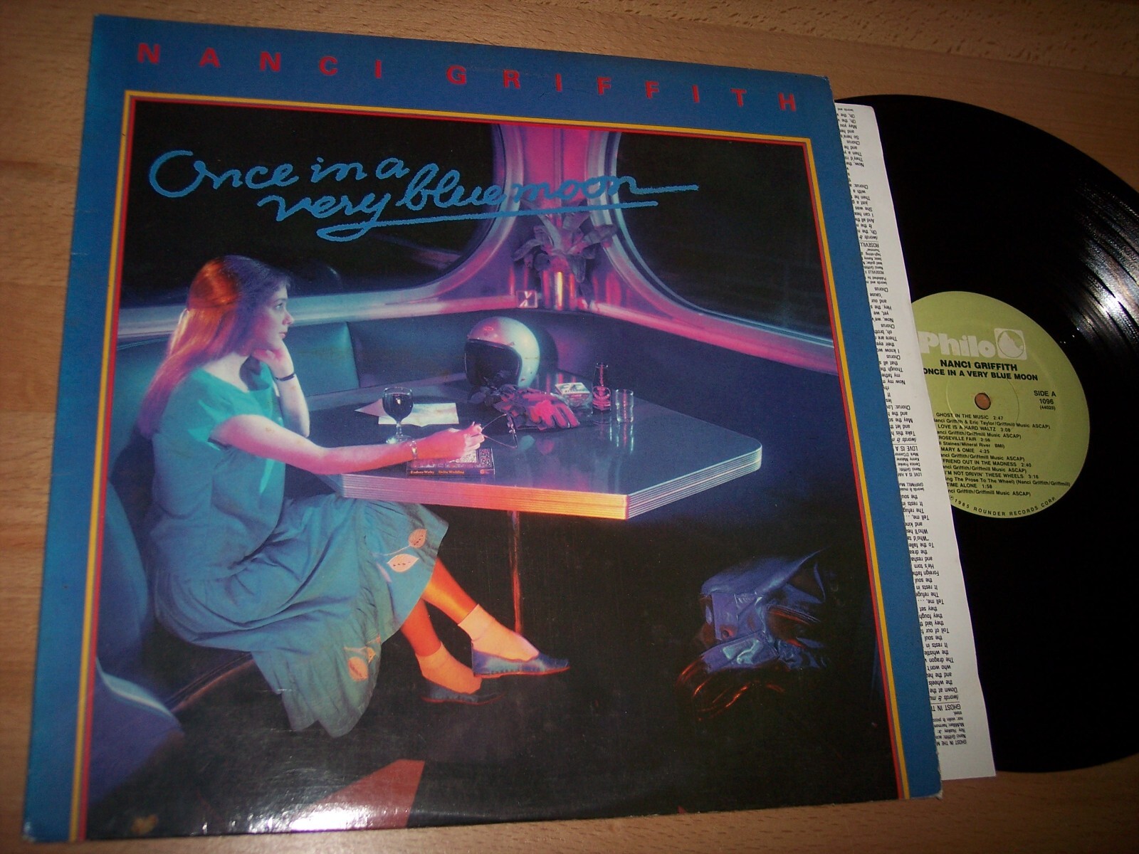 VG++ 1985 Nanci Griffith Once In A Very Blue Moon LP Album on GRAY ...
