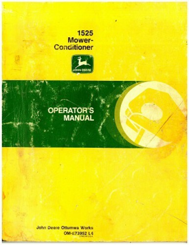 John Deere 1525 Mower Conditioner Operators Manual | eBay