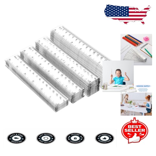 Bulk Clear Plastic Rulers - 500 Flexible 6 Inch School and Office ...