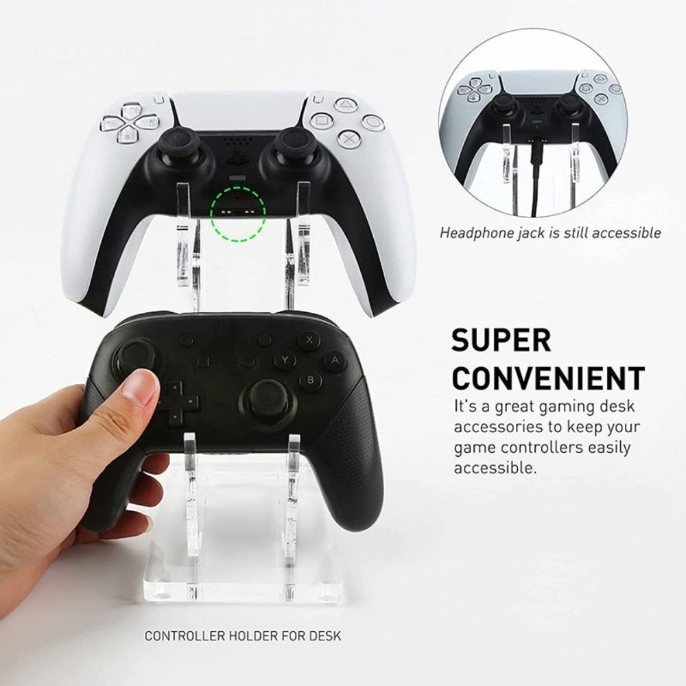 Acrylic Game Handle Display Stand Transparent Dual Game Controller ...