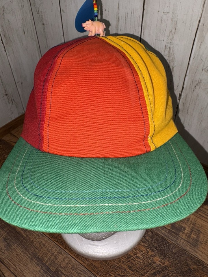 Vintage Interstellar Propeller Hat, Snapback Rainbow Pig Cap, Made in USA Child | eBay