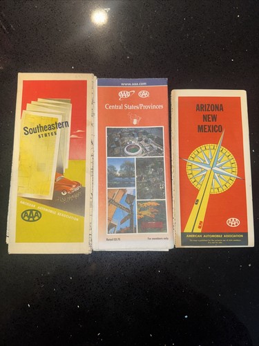Lot Of 3 Vintage AAA Road Maps Americans Oil Gas Petroleum Collectible ...