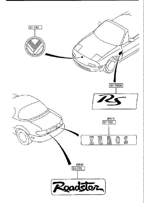 Mazda Miata Genuine Front Emblem Badge N001-51-730 OEM JDM Japan | eBay