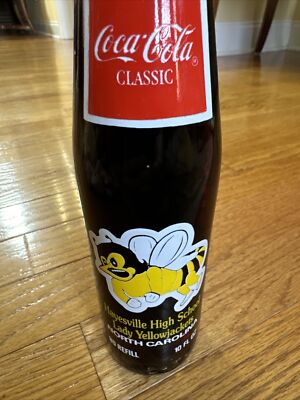 10 OZ COCA COLA COMMEMORATIVE BOTTLE - 1988 HAYESVILLE LADY YELLOW ...