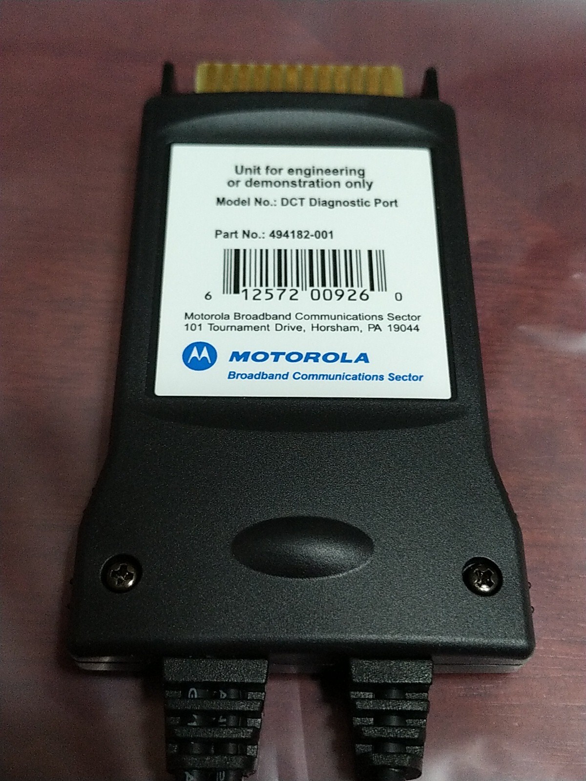 MOTOROLA DCT DIAGNOSTIC PORT PART NO: 494182-001 TV PASS CARD | eBay