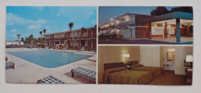 1970s XL Master Hosts Inn Pool Old Car Brunswick GA Glynn Co Postcard ...