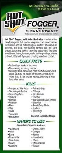 6ct Hot Shot Fogger Insecticide with Odor Bug Insect Fogger Spray 6 ...