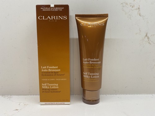 Clarins Self Tanning Milky Lotion with Fig Extract 4.2 oz NIB Factory ...