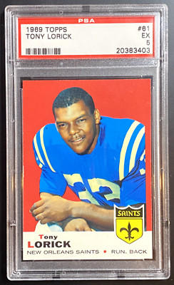 1969 Topps Football #61 Tony Lorick PSA 5 EX New Orleans Saints | eBay