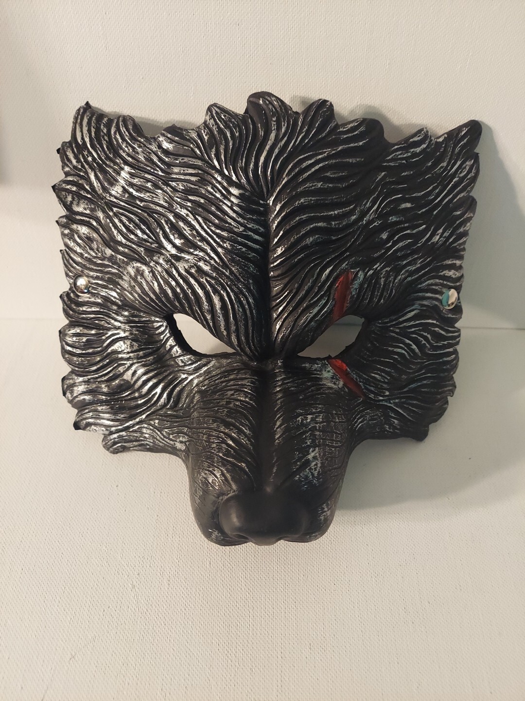 Silver Wolf Animal Masquerade Mask Soft Halloween Cos… - Gem