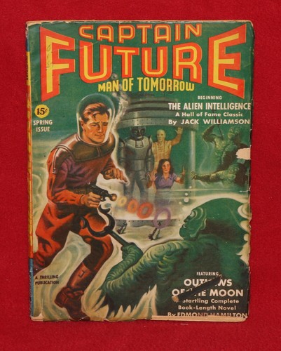 Pulp Magazine Captain Future 1942 Spring Alien Intelligence Jack ...