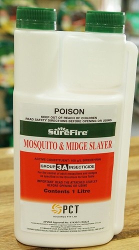 Insect Poison Surefire Mosquito & Midge Slayer Spray 1L Bifenthrin 100g ...
