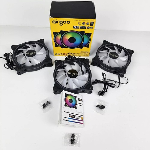 Airgoo For CORSAIR iCUE ELITE (ARGB) Black 120mm PWM 3 Fan Kit (fast ...