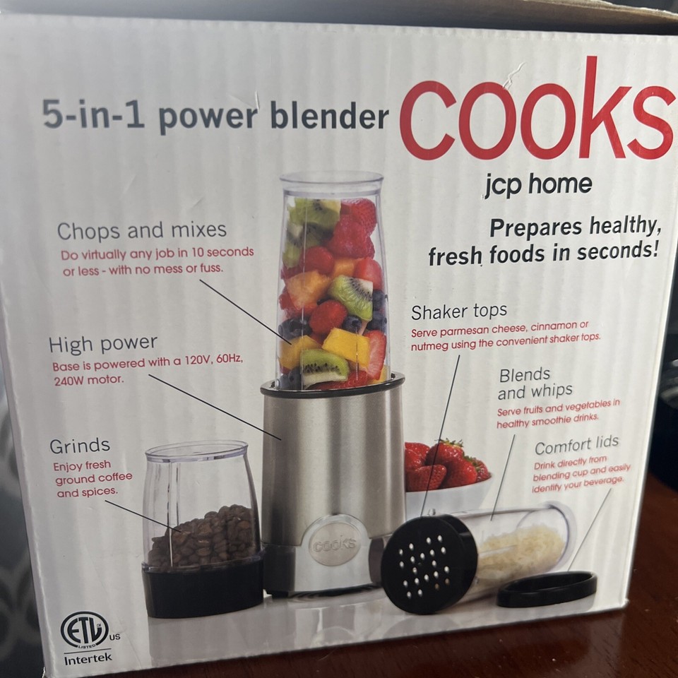 JC Penny Cooks 5-in-1 Power Blender 17-Piece Personal Food Processor | eBay