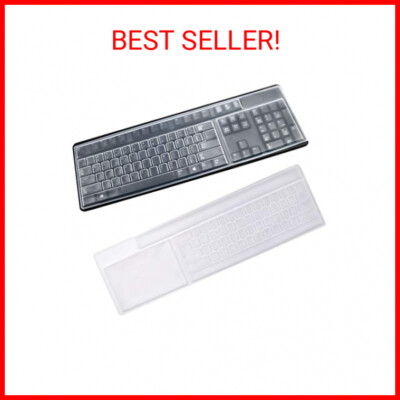 2 Pack Clear Desktop Computer Keyboard Protector Cover for PC 104/107 ...