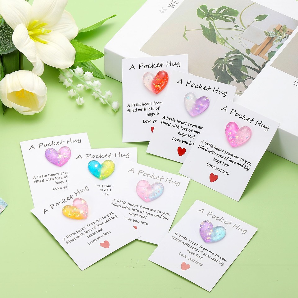 4 Pack Pocket Hug Heart with Greeting Card, Pocket Hug Token Cards ...