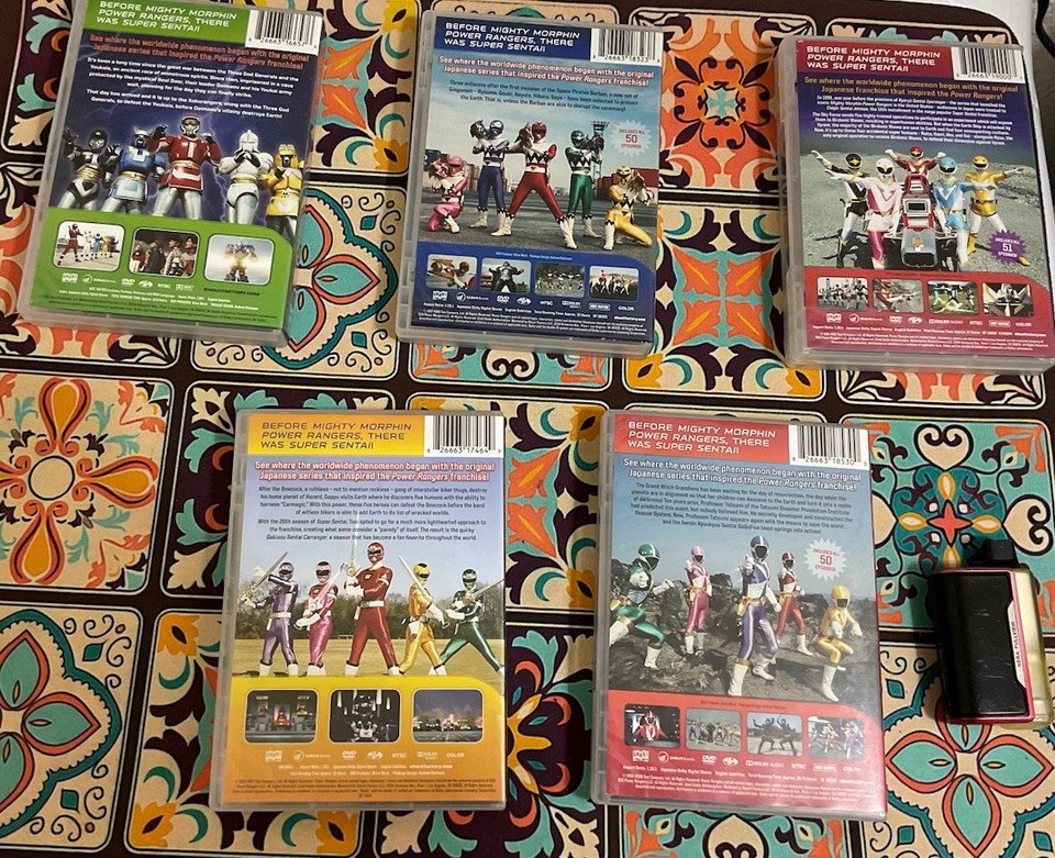 Super Sentai Lot Of Five Complete Series Dvd Box Sets Used Very Good ...