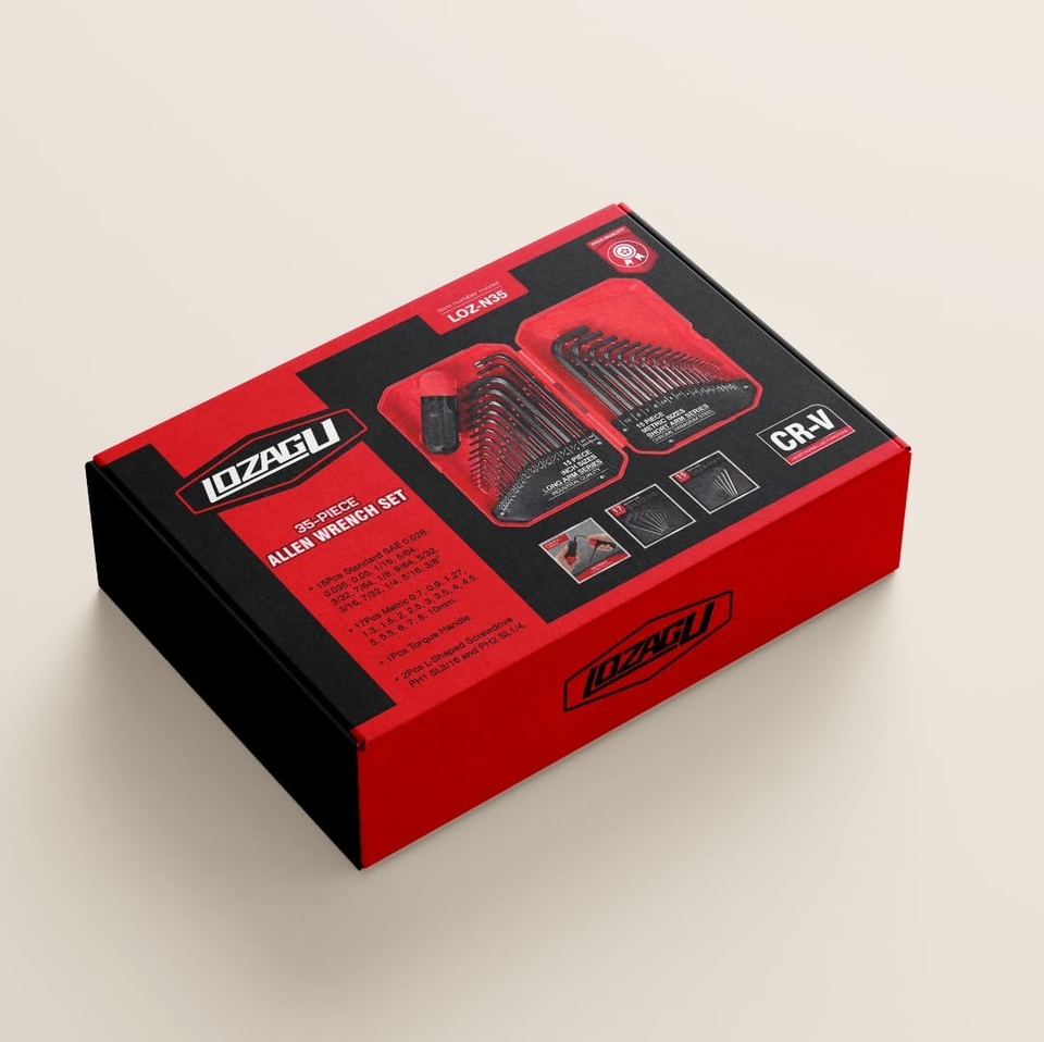 35-Piece Allen Wrench Sets Metric and Standard Hex Key Set Allen Key ...
