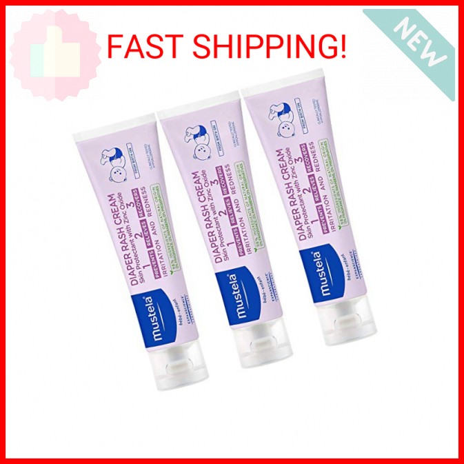 Mustela Baby Diaper Rash Cream 123 - Skin Protectant with Zinc Oxide ...