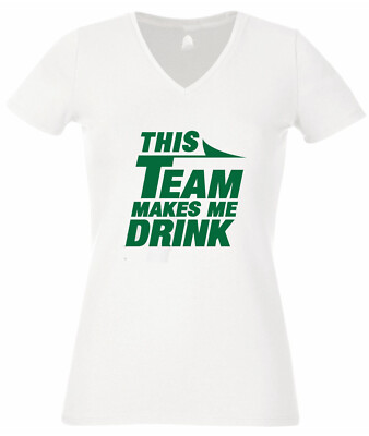 V-NECK Ladies New York Jets Sam Darnold This Team Makes Me Drink Shirt ...