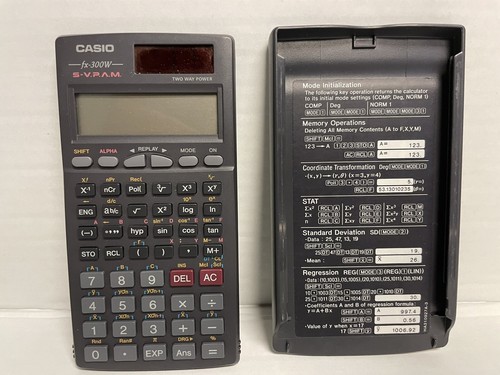 Casio FX-300W S-V.P.A.M. Scientific Digital Calculator Solar USED | eBay