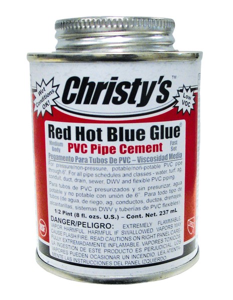 Christy's Low VOC Red Hot Blue Glue PVC Pipe Cement 505197 - 1 Each for ...