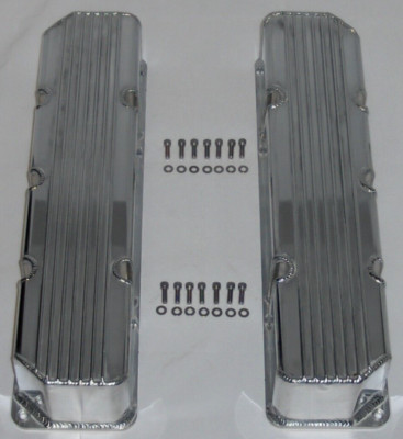 1976-1987 Jeep AMC Polished Finned Fabricated Aluminum Valve Cover Set ...