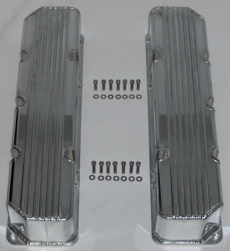 1976-87 Jeep AMC Pol Finned Fabricated Aluminum Valve Covers V8 304 360 ...