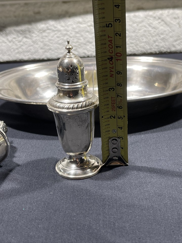 Gorham Vintage Sterling Silver759 Gadroon Pattern Salt & Pepper Shakers ...