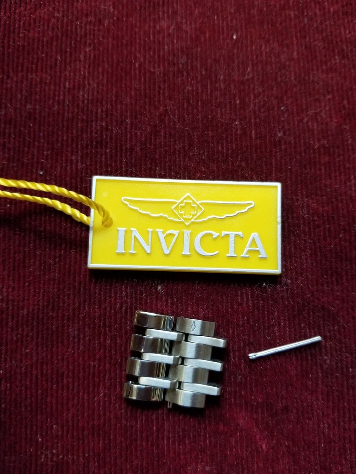 2 NEW INVICTA # 34831 WATCH LINKS 18MM X 12MM STAINLESS STEEL WITH PIN ...