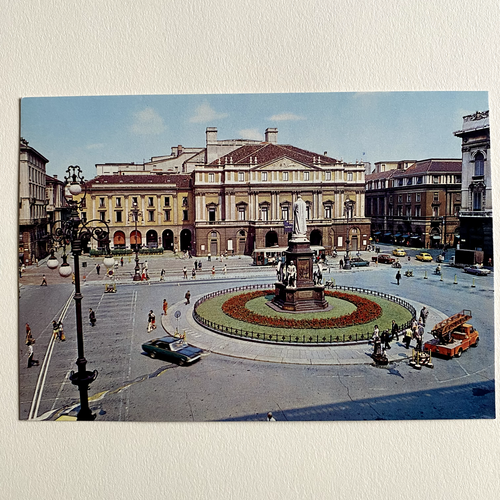 The Scala Square Piazza Milano Italy Unposted Postcard | eBay