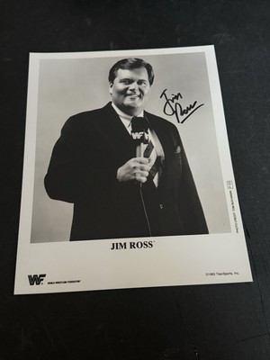 JIM ROSS SIGNED 8X10 PROMO PHOTO AUTOGRAPH WWE WWF JR AEW | eBay