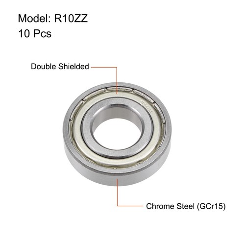 R10ZZ Ball Bearing 5/8"x1-3/8"x11/32" Shielded Z2 Lever Bearings 10PC ...