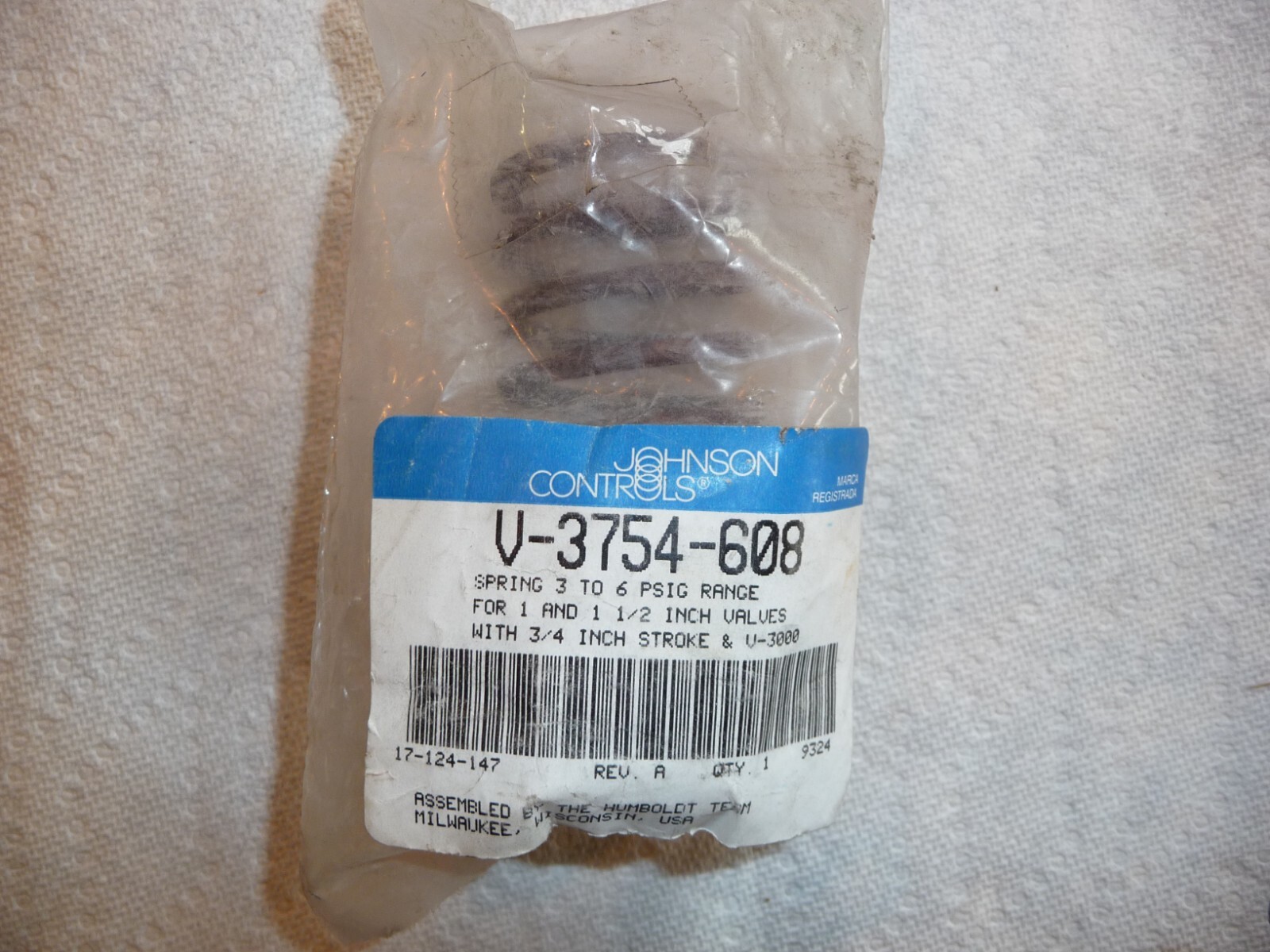 JOHNSON CONTROLS V-3754-608 Spring Repair Kit | eBay