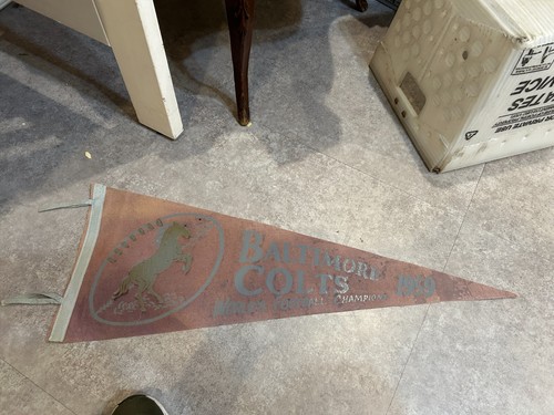 original RARE 1959 BALTIMORE COLTS world's football champions FULL SIZE ...