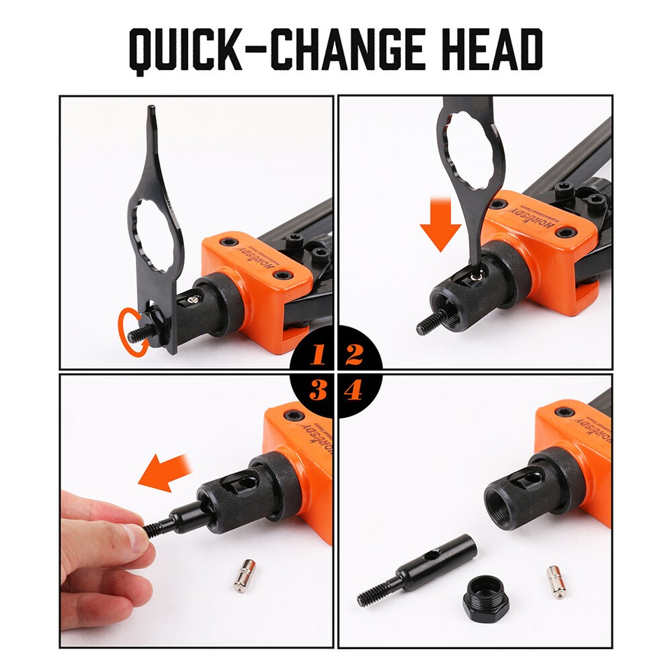 14'' Rivet Gun Kit Rivnut Thread Setting Tool Nut Setter NutSert Metric 70PCS | eBay