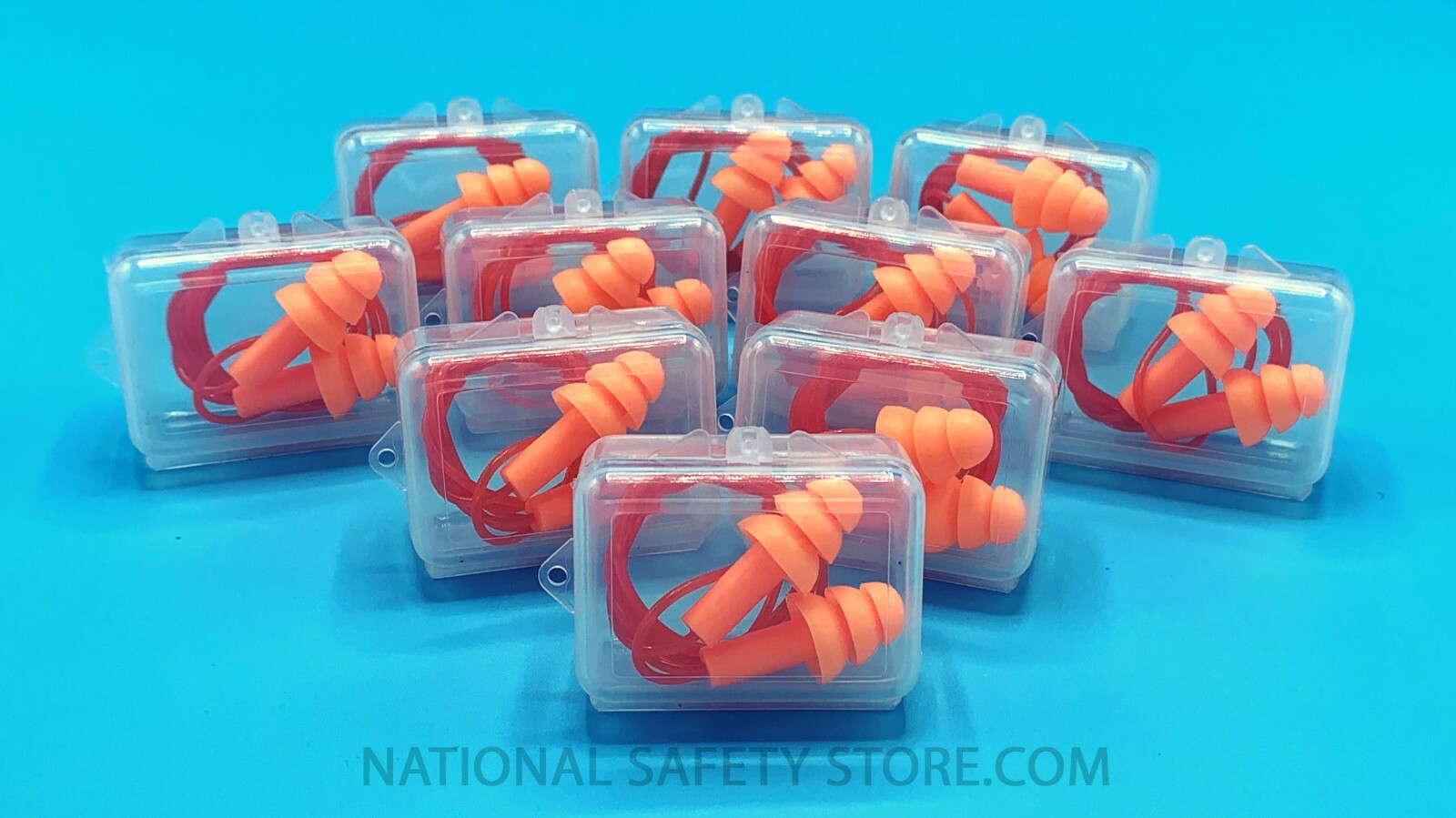 Ear Plugs 10 Pairs Orange Silicone Ear Plugs 33dB Anti Noise Hearing ...