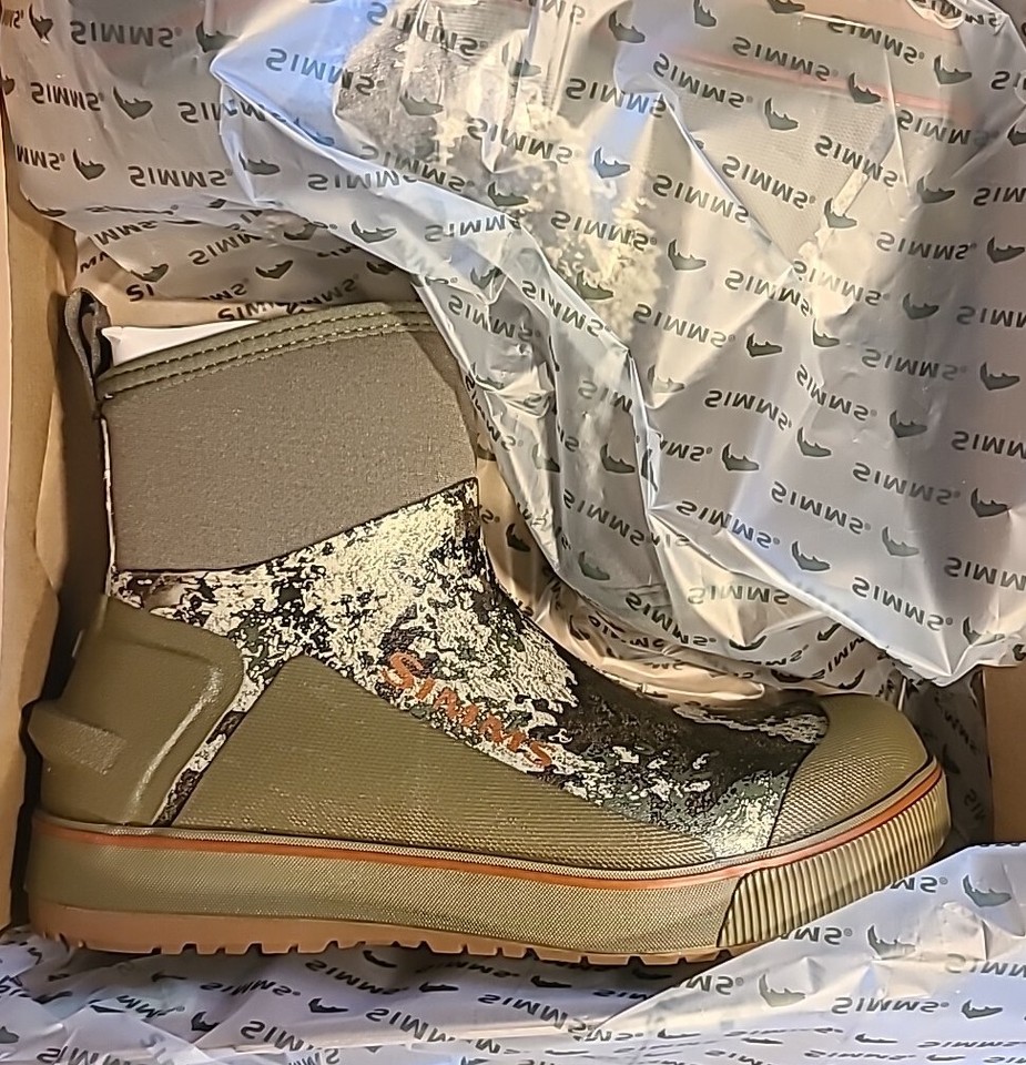 Simms Challenger 7" Deck Boots Rubber True Timber Strata Camo (Men's ...