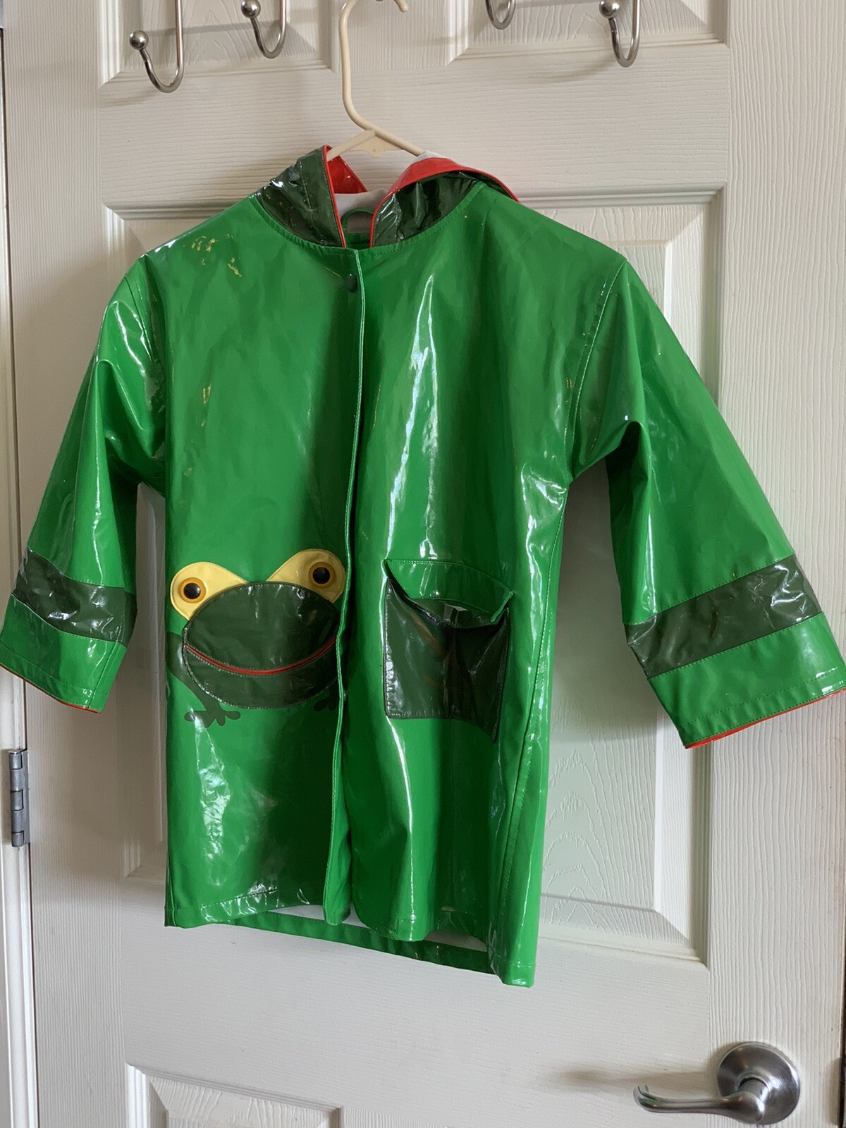 KIDORABLE boys Green Hooded FROG Rain Coat JACKET* 5-6 | eBay