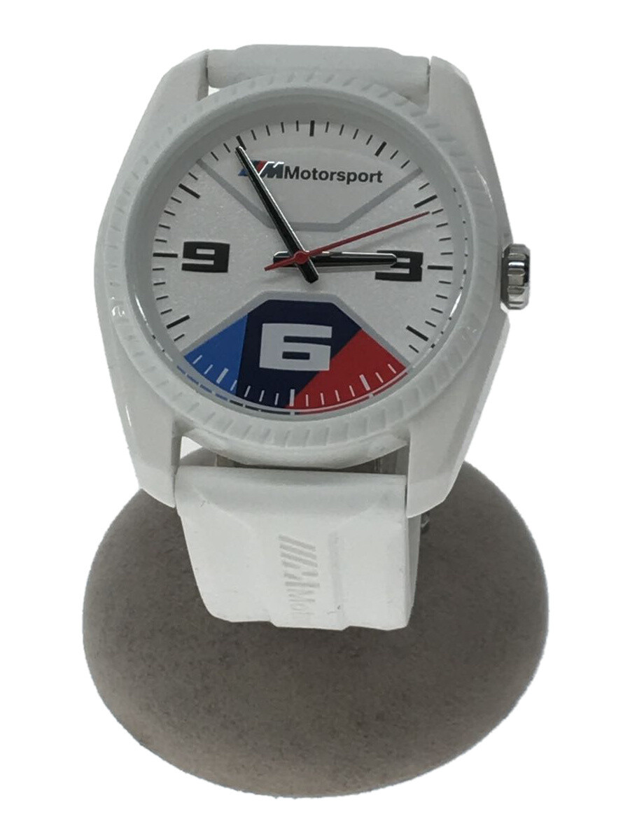 BMW Motorsport quartz watch analog rubber White BMW1004 Wristwatch used ...