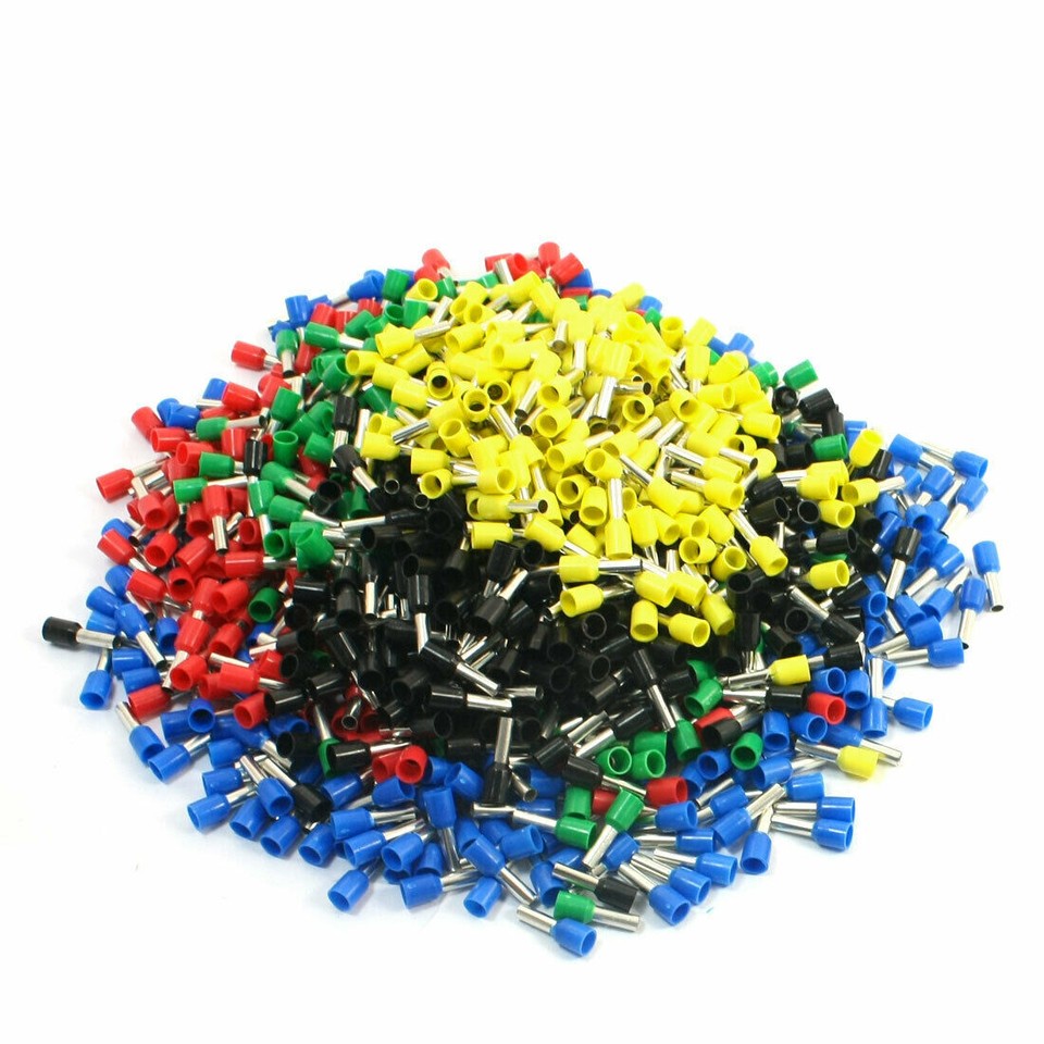 12AWG Wire E4009 Assorted Color Pre-Insulated Bootlace Ferrules ...