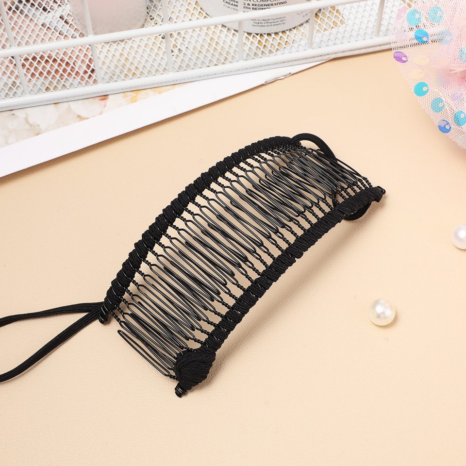 Banana Side Comb Stretch Curly Hair Clip Dense Barrettes Thick Clips ...