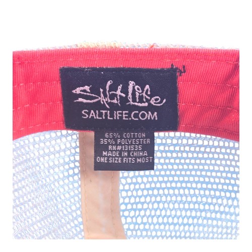 Salt Life Hat Cap Snapback Adjustable Mesh Back Fish Livin Salty ...