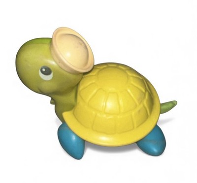 1977 Vintage Fisher Price Sea Turtle Pull Toy Tag Along Green Yellow ...