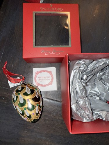 Waterford Holiday Heirloom Collection 3 In Emerald Egg 162993 W/ Box | eBay