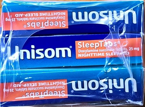 Unisom SleepTabs Nighttime Sleep-Aid Tablets, 16 Tablets Each (Pack of ...