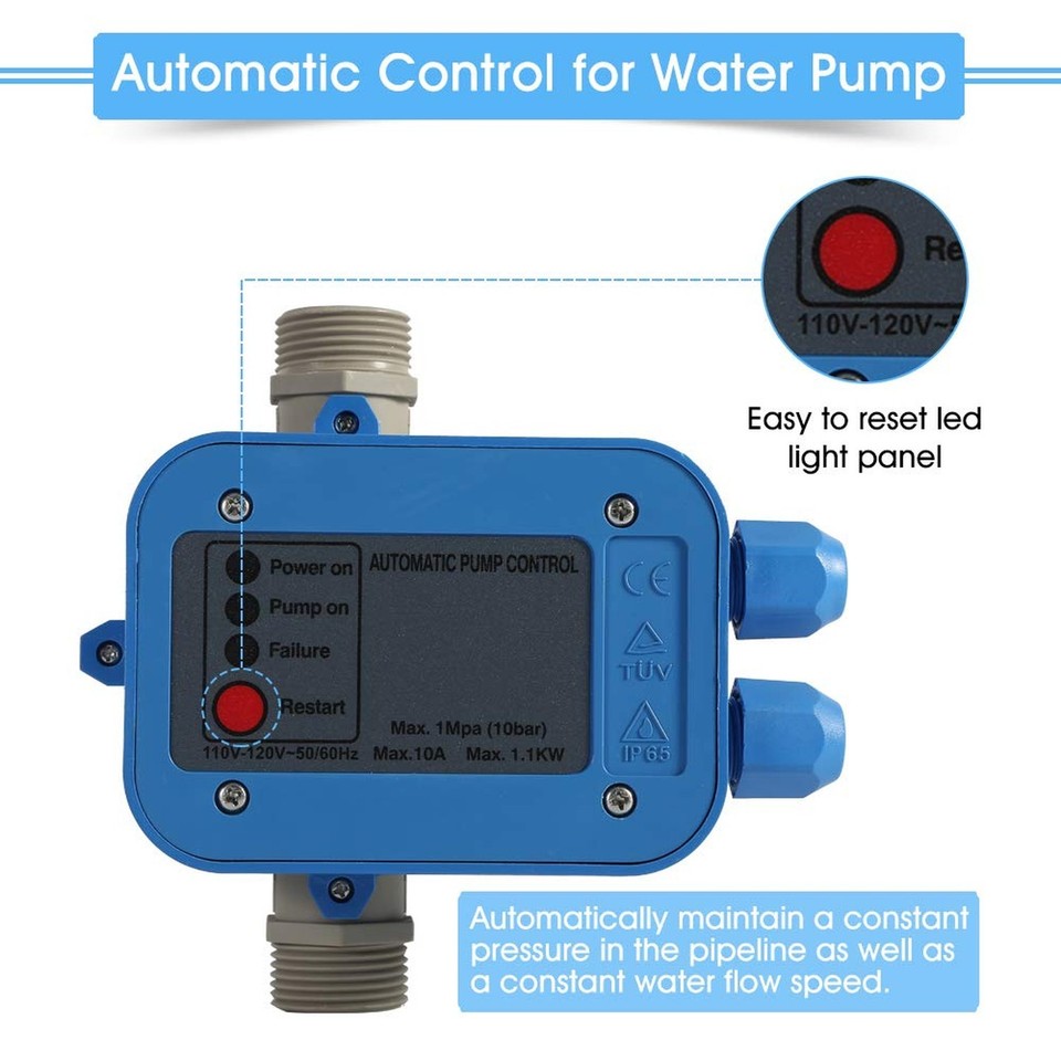 Water Pump Pressure Controller for Water Pump - Automatic Pump Controller 110... 747333056563| eBay