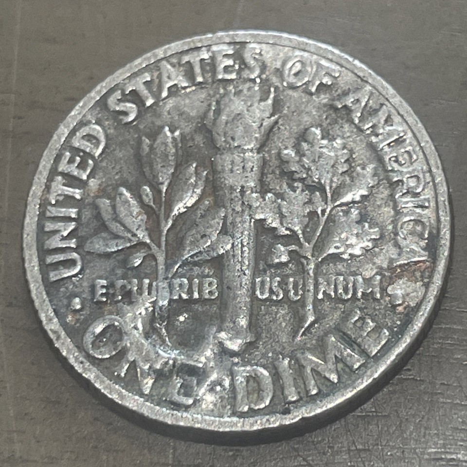 1985 P Dime Error Head On Obverse And ONE On Reverse Roosevelt 10c Very ...