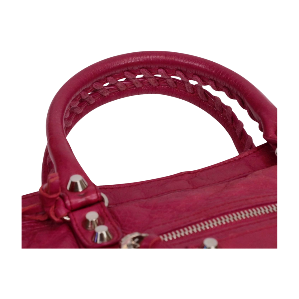 BALENCIAGA Classic City Small Leather Handbag Pink Magenta 2way with ...