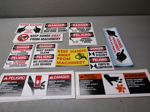Emedco Safety Decals - Watch Your Fingers & Hands Warning Stickers Lot ...